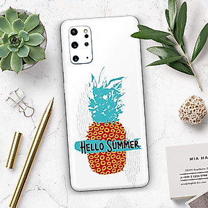 DesignSkinz Retro Hello Summer Pineapple v2 Protective Vinyl Decal Wrap Skin Cover Compatible with The Samsung Galaxy S20 (Screen Trim & Back Glass Skin)