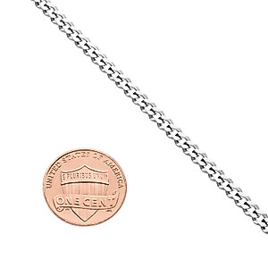 Miabella Solid 925 Sterling Silver Italian 3.5mm Diamond Cut Cuban Link Curb Chain Anklet for Women, Made in Italy (sterling silver, Length 10 Inches)