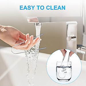 Tounge Scraper Cleaner, 2-Pack Stainless Steel Tongue Scarper Silver - Tongue Cleaner for Adults, Kids, Men & Women - Cure Bad Breath with BPA-Free Metal Tongue Scrapers for Better Dental Hygiene