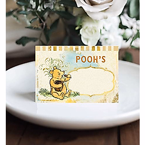 Classic Winnie Food Labels Food Signs 12 Pcs The Pooh Food Decor For Baby Shower Perfect Pooh Bear Birthday Party Favors Centerpieces For Tables