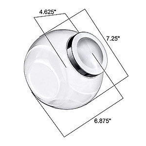 Amazing Abby - Sweet Caroline - 2-Pack 75-Ounce Plastic Candy Jar with Stainless Steel Lid, Cookie Jar, Apothecary Jar, BPA-Free, Shatter-Proof, Great for Candy Buffet, Decorative Display, and More