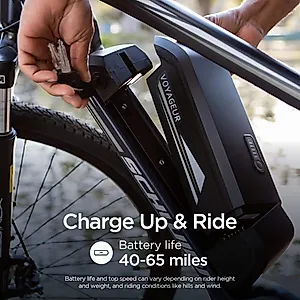 Schwinn Voyageur Electric Bike, Hub-Drive, Large Step-Over Frame, Black