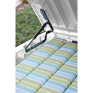 Keter Sumatra 135 Gallon Resin Rattan Look Outdoor Deck Box for Patio Furniture Cushions, Garden Tools, Toys, and Pool Storage