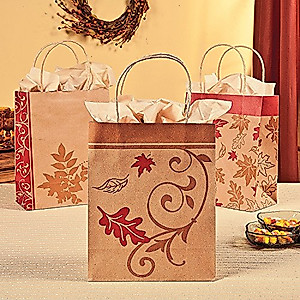 Fall Goodie Bags with Handles - 12 Craft Bags - Party Supplies