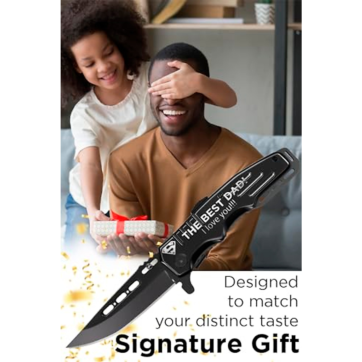 Grand Way Personalized Gift for Men - Customized Pocket Knife Engraved Gifts Dad Husband Custom Knives Idea Birthday Christmas Valentine's Day Anniversary Stocking Stuffers 6681 PS