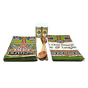 Royal Tara Set 2 Tea Towels Celtic Peacock