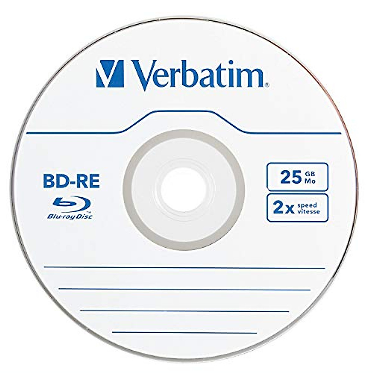 Verbatim BD-RE 25GB 2X with Branded Surface - 5pk Jewel Case