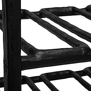 BIRDROCK HOME Wine Rack - Free Standing Stand - Forged Aluminum Metal - Kitchen Countertop - Black - Vertical Shelf Storage Cabinet - Holder (9 Bottle)