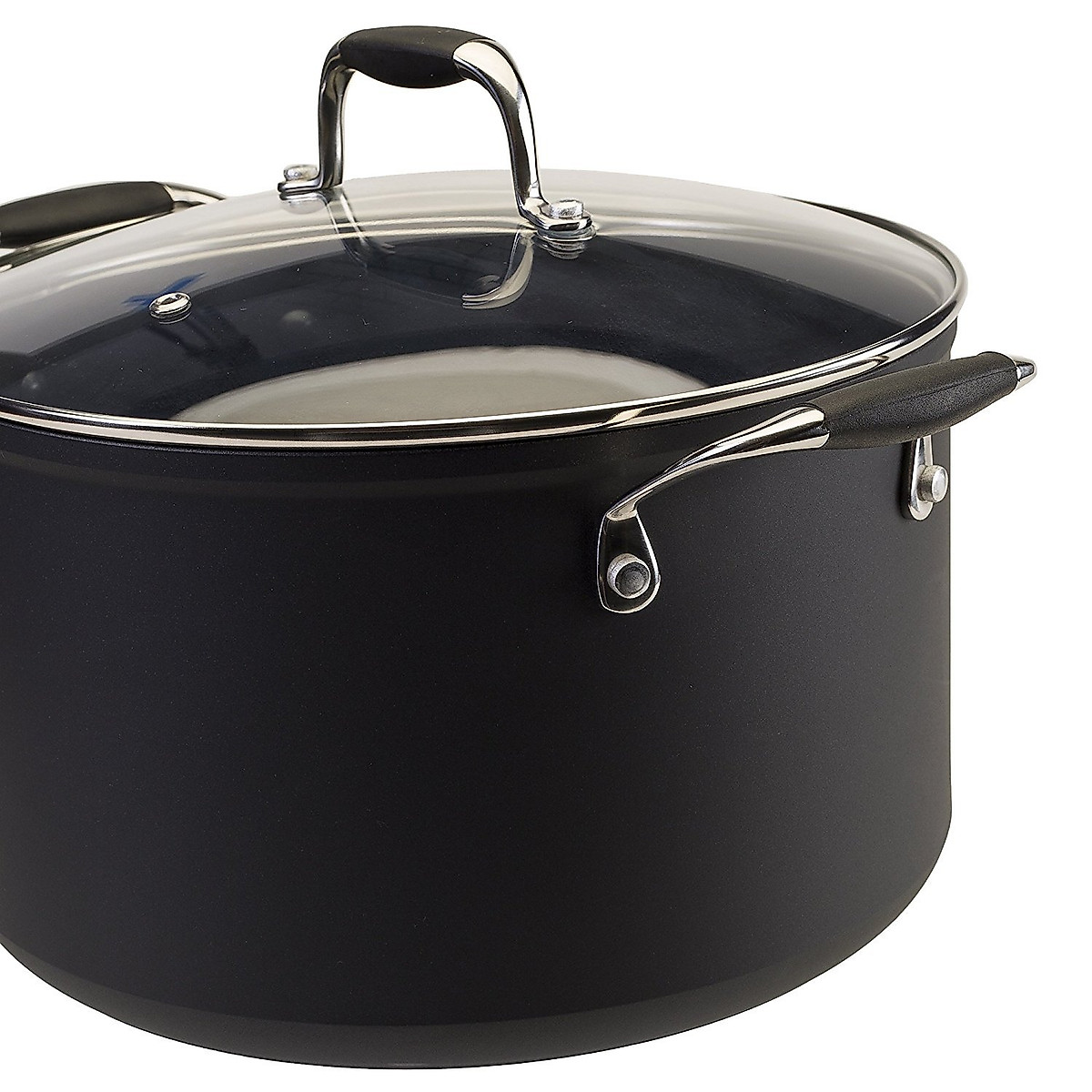 Ecolution Symphony Multipurpose Forged Reinforced Ergonomic Cool-Touch Silicone Handle, Dishwasher Safe, Nonstick, Stockpot - 8 Quart, Grey