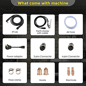 hynade CNC Plasma Cutter Blow Back, Non-HF Pilot Arc Non-Touch 110/220V Plasma Cutting Machine, THC Torch Height Control Enabled (CUT60DN)