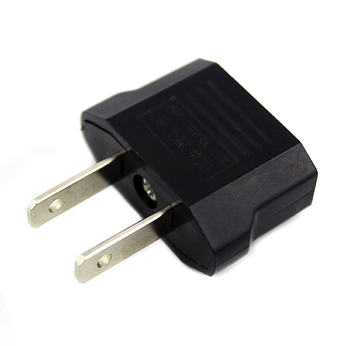 ANRANK E-U4113619AK European to USA American Outlet Plug Adapter (Black, 8-Pack)