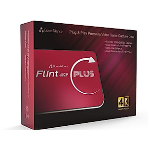 ClonerAlliance Flint 4KP Plus, 4K@60fps Passthrough, 1080p@60fps Video Capture with Mic Input, Ultra-Low Latency, Plug&Play. for Game Consoles, DSLR