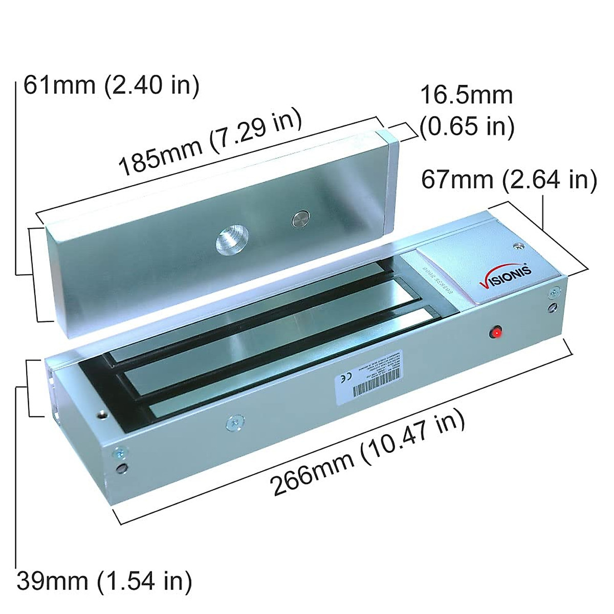 Visionis FPC-5100 One Door Access Control Out Swinging Door 1200lbs Maglock + Outdoor Weatherproof Keypad/Reader Standalone with Mini Controller + Wiegand 26, No Software, EM Card, 1000 Users Kit