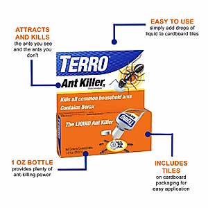 Terro T100-12 Liquid Ant Killer II, 1 oz, Pack of 2