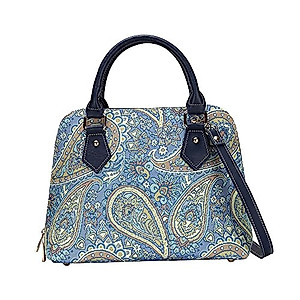 Signare Tapestry Hand & Shoulder Bag for Women |Fashionable Cross Body bag Purses for Woman |Satchel Bag for Women Girls Teen with Paisley Design|CONV-PAIS