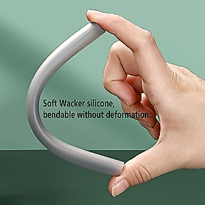 Reusable Food Grade Silicone Drinking Straws,Openable, Washable , Straight Smoothie Straws Cold and Hot Compatible,Long softy & Flexible Straws Green/5 Pcs