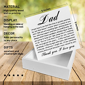 Dad Gifts from Daughter Son Kids, Dad Gifts for Birthday Father's Day Christmas, Best Dad Ever Gifts, Father Gifts, Dad Thank You I Love You, Wooden Box Sign