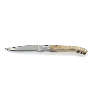 TopKnife Laguiole 4-1/2" Steak Folding Knife (Maple Wood Handle)