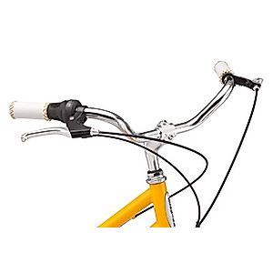 Schwinn Wayfarer Adult Hybrid Bike, Mens and Womens, 16-Inch/Small Steel Step-Through Frame, 7-Speed Drivetrain, Rear Rack, 28-Inch Wheels, Yellow