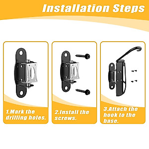 TORACK 2-Pack Swivel Bike Wall Hangers, Wall Mount Bike Hooks for Garage Vertical Space Saving Bike Wall Rack Garage Home Bike Storage