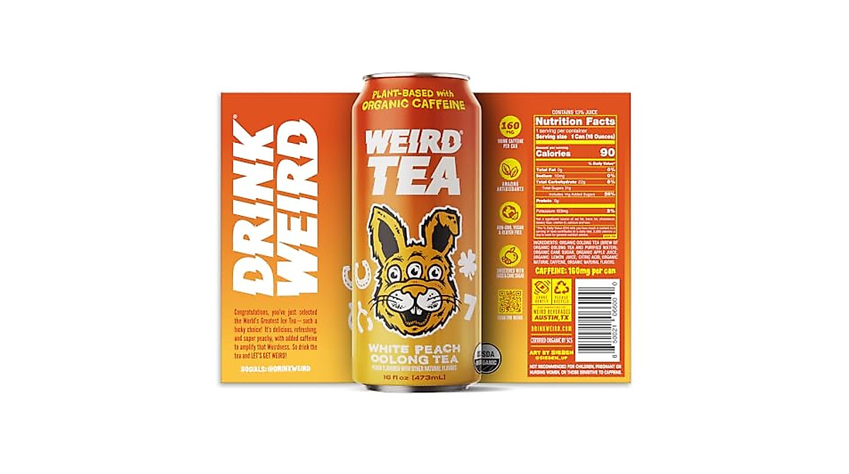 Drink Weird - Weird Tea, White Peach Oolong Tea, Certified Organic ...