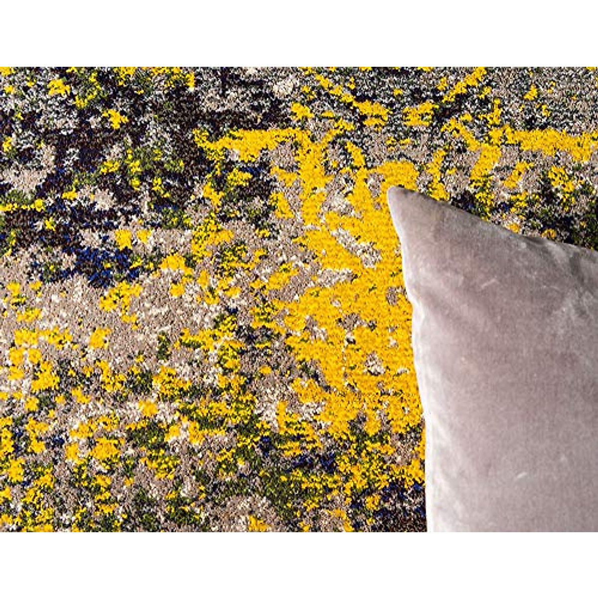 Unique Loom Estrella Collection Distressed, Abstract, Dark Colors, Modern Area Rug, 3 ft 3 in x 5 ft 3 in, Gray/Beige