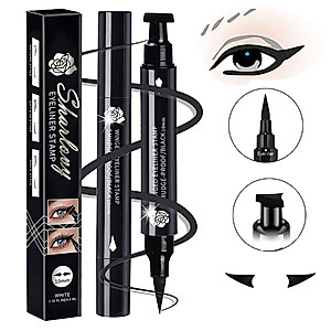 BONNIESTORE Winged Eyeliner Stamp 2 Pack,Dual-ended Eyeliner Stamp for Perfect Wing Cat Eyes,Long Lasting Liquid Eyeliner Pen Waterproof Smudge Proof Smudge Proof for All Eye Shapes
