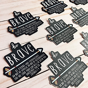 Swaygirls magnets | Be brave magnet | Christian magnets | Fridge magnets about faith, Jesus, the Bible | Joshua 1:9 | Christian gifts