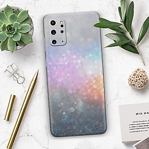 DesignSkinz Tie Dye Unfocused Glowing Orbs of Light Protective Vinyl Decal Wrap Skin Cover Compatible with The Samsung Galaxy S20 (Screen Trim & Back Glass Skin)