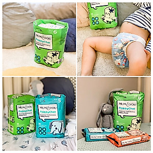 Mum & You Nappychat Premium Performance Eco Diaper Pants, Size 6 (18 diapers) Smart Tube Technology Leak Protection. 100% Recyclable. Hypoallergenic, Dermatologically-Tested. No Lotion, Perfume or Dye