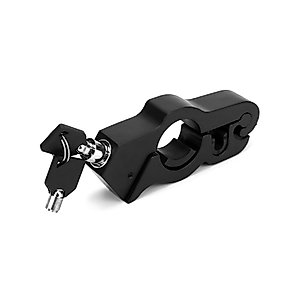 QWORK Motorcycle Lock, Heavy Duty Anti-Theft Adjustable Bike Handlebar Lock, A Grip/Throttle/Brake/Handlebar Lock to Secure a Bike, Scooter, Moped or ATV