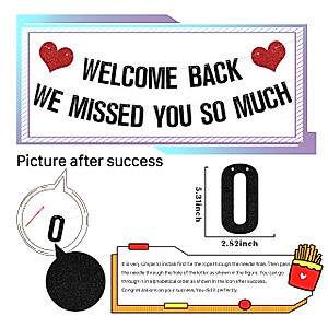 Welcome Back We Missed You So Much Banner, Welcome Back Family Party Decor, Welcome Home We Will Miss You Banner Decorations, Missed You So Much Banner Party Supplies Black Red
