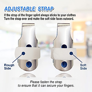 BRMDT Finger Splints Thumb Splint for Broken/Injured Fingers Stabilization, Aluminum Finger Splint Adjustable, Immobilization for Mallet Fingers/Trigger Fingers Joints, Arthritis Pain Relief (3 Size)