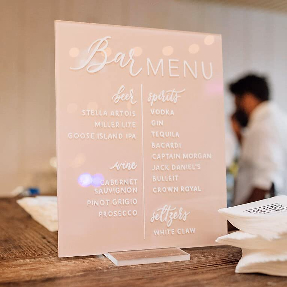 8x10 Inch Clear Acrylic Sign Blank- 5 Pack Acrylic Blank Signs Acrylic Wedding Sign, DIY Clear Acrylic Sign 8x10 Acrylic Sheet 1/8 inch Thick for Wedding Sign, Acrylic Table Sign for Party Events