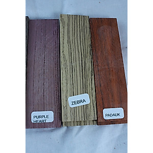 Payne Bros Custom Knives Variety pack of 5 wood scales, 5 INCH, for knife making - gun grps - craft supplies (VP18)