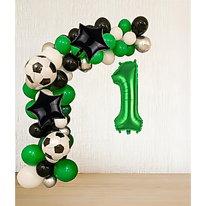 Soccer Balloons 11th Birthday Decoration for Boys, Soccer Birthday Party Supplies World Cup Soccer Party Decorations Foil Mylar Green 11 Soccer Sports Theme Party Supplies Favors Anniversary Decor