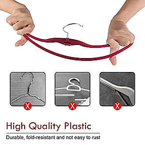 ATZJOY Velvet Hangers, Non Slip Strong and Durable Clothes Hangers with 360 Degree Swivel Hook for Coats, Suit, Shirt, Pants & Dress Clothes(30 Pack Burgundy)