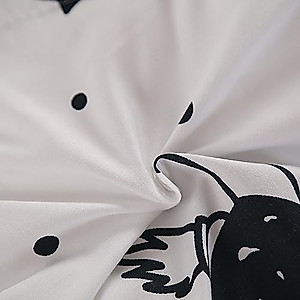 MAG 3Pcs Out Space Bedding Comforter Set,Space Bedding Twin,White Galaxy Comforter Set for Toddlers Kids,Boys Teens and Girls,Microfiber (1 Comforter + 2 Pillowcases).