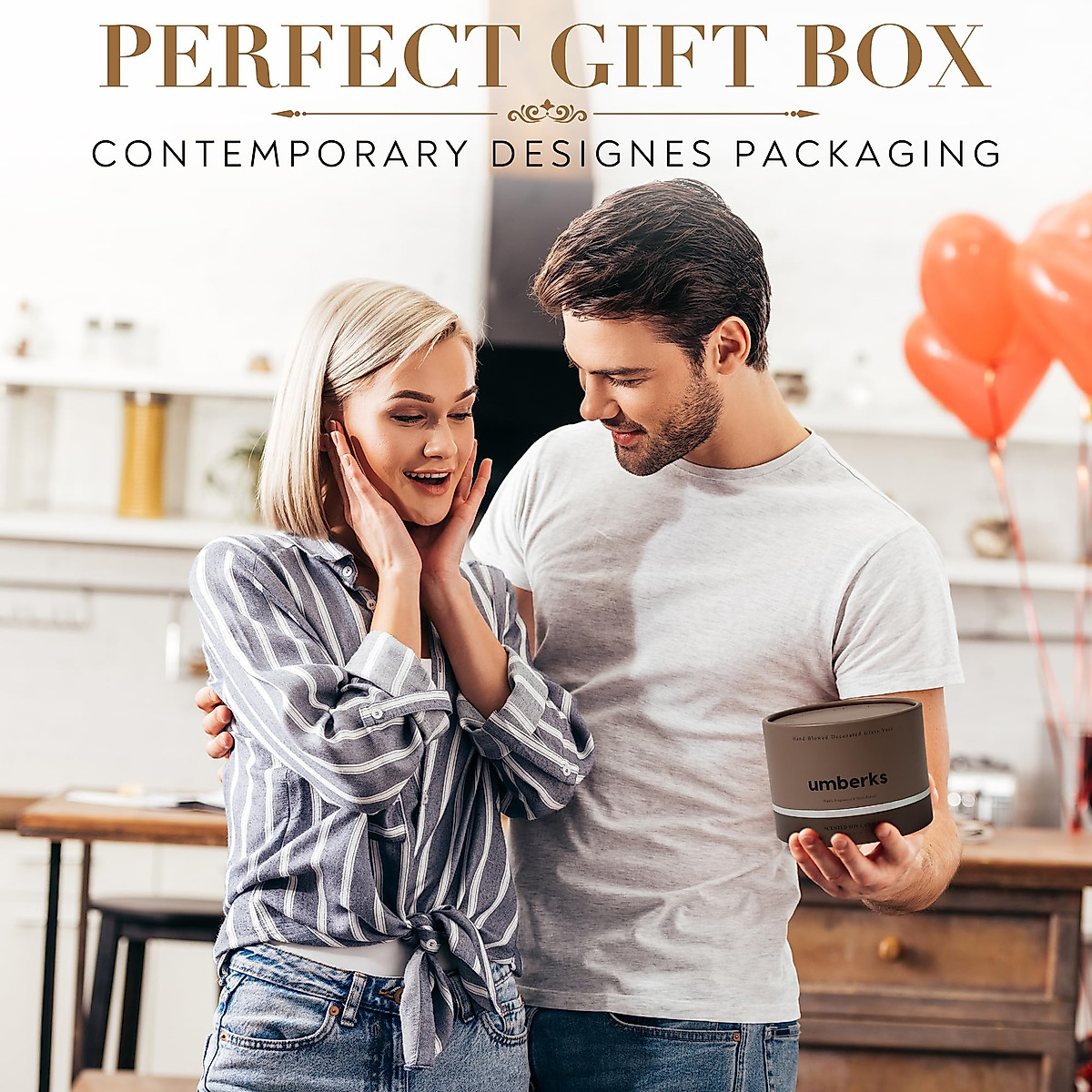 UMBERKS Luxury Vanilla Honey Candles | Large 2 Wick Jar Candle | Up to 50 Hours Burning Time | 100% Natural Soy Wax | Relaxing Aromatherapy Aesthetic Candle | Housewarming Gift for Men and Women