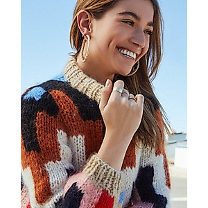 Kendra Scott Maggie 2.5" Hoop Earrings for Women, Fashion Jewelry, 14k Gold-Plated Filigree