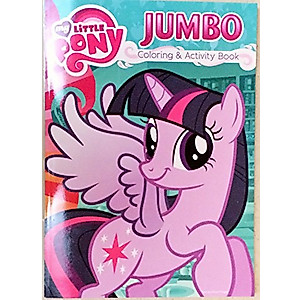 My Little Pony Jumbo Coloring & Activity Book 4 Pack - Pinkie Pie, Twilight Sparkle, Rainbow Dash & Fluttershty