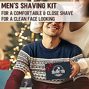 4 Packs Shaving Soap w/Shaving Bowl,Shaving Brush,Shaving Cream,Unqiue Men's Gift Set Mens Shaving Kit for Christmas Stocking Stuffers for Him Boyfriend Dad Adult Husband Birthday Valentines Day Gifts