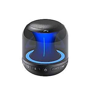 ALLWAY Bluetooth Speakers, Loud 360° HD Surround Sound, Three Cool LED Light Modes & Dual Pairing, Loud Stereo, Enhanced Bass, Built in Mic, IPX5 Waterproof Speakers for Home, Outdoors, Travel