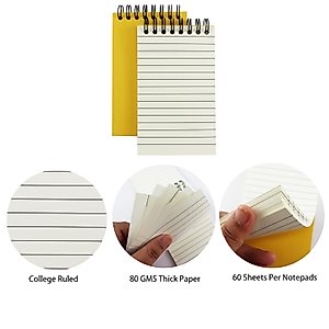Aacehlh Small Spiral Notebook Set of 16,Mini 3x5 Pocket Notebook With Lined Pages, 60 Sheets Per Notepad, Memo Pads for Work, Home, Office, School, Gifts