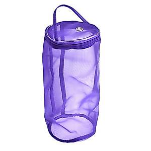 Ciieeo Storage Bag Empty Yarn Container Yarn Tote Bag Yarn Mesh Bag Knitting Yarn Bag Shearling Handbag Tote Bag with Zipper Knitting Holder Yarn Storage Travel Purple Organizer to Weave