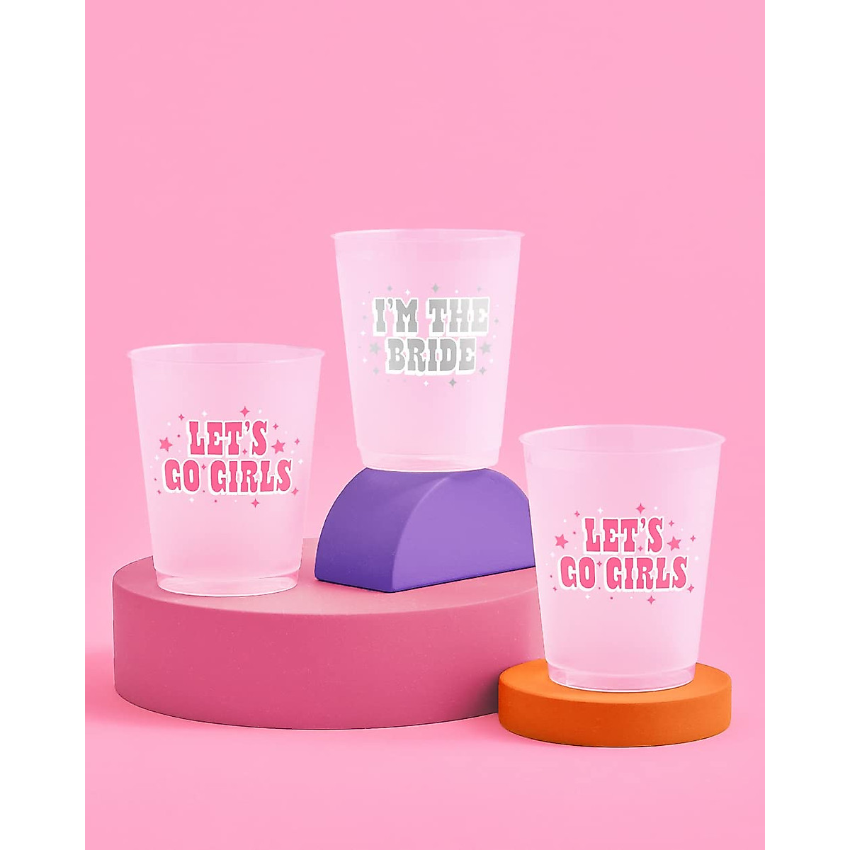 xo, Fetti Bachelorette Party Decorations Last Rodeo Reusable Cups Let's Go Girls - 16 Frost Flex Cups | Nashville Bridal Shower Gift, Cowgirl Bride Bridesmaid Favors