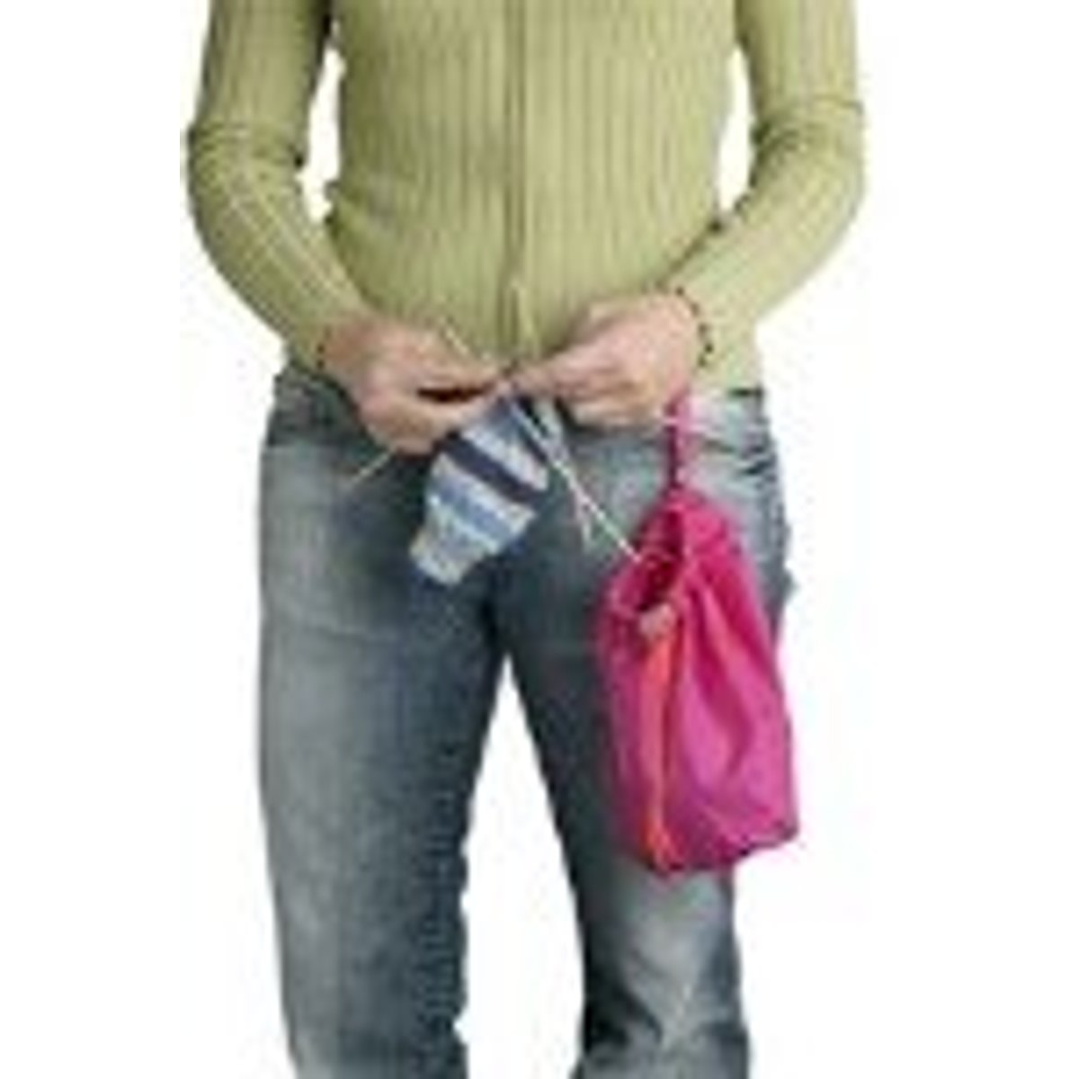Red Small GoKnit Pouch Project Bag w/ Loop & Drawstring