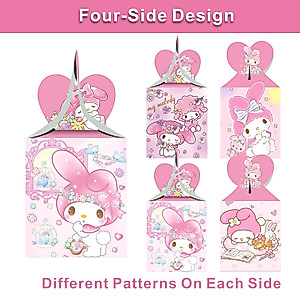 ARHAVI 12pcs My Melody Party Favor Gift Boxes, My Melody and Kuromi Birthday Party Supplies for Kids Party Decorations