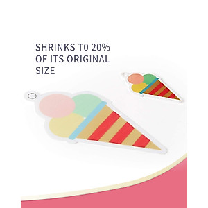 Auihiay 25 Sheets White Printable Shrink Plastic Sheets, Shrink Films Papers for Inkjet Printer Kids DIY Crafts and Mothers Day Gifts Christmas Ornament, 8.3 x 11.6 inch / 21 x 29.5 cm