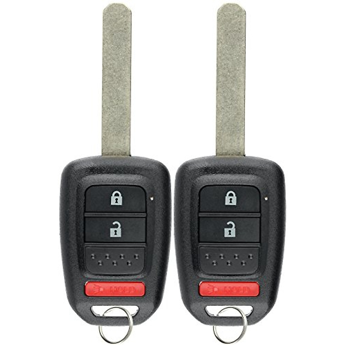 KeylessOption Keyless Entry Remote Fob Uncut Ignition Car Key for Honda CR-V HR-V (Pack of 2)